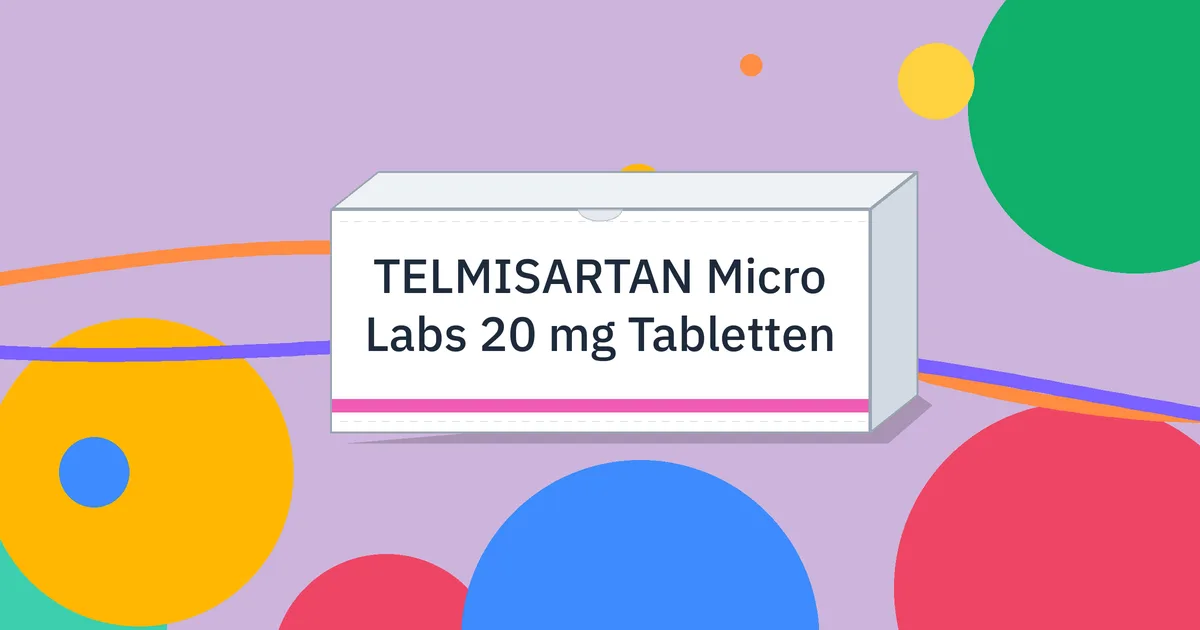 Symbolbild: Packung mit der Aufschrift TELMISARTAN Micro Labs 20 mg Tabletten (PZN 13881321) – Verfügbarkeit und Bezug in Apotheken in Frankfurt am Main