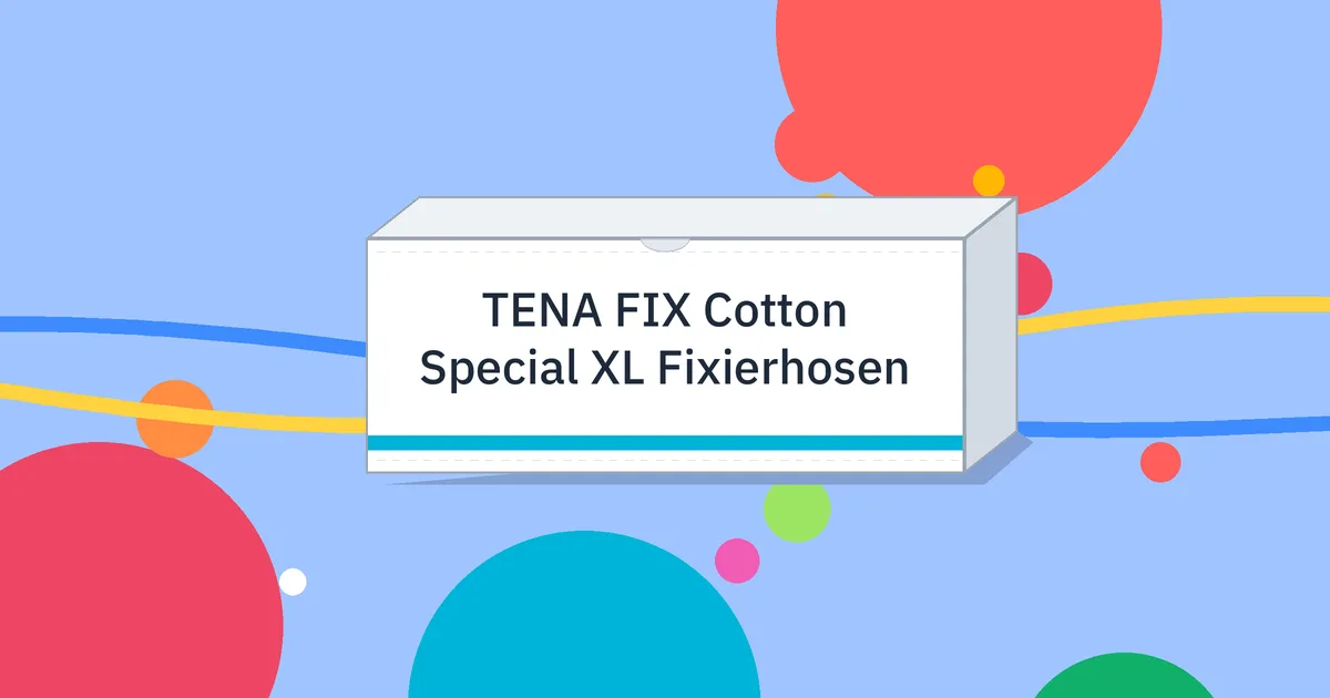 Symbolbild: Packung mit der Aufschrift TENA FIX Cotton Special XL Fixierhosen (PZN 13907871) – Verfügbarkeit und Bezug in Apotheken in Frankfurt am Main