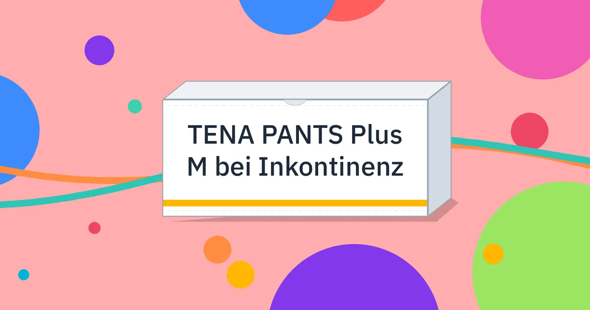 Symbolbild: Packung mit der Aufschrift TENA PANTS Plus M bei Inkontinenz (PZN 09703513) – Verfügbarkeit und Bezug in Apotheken in Frankfurt am Main