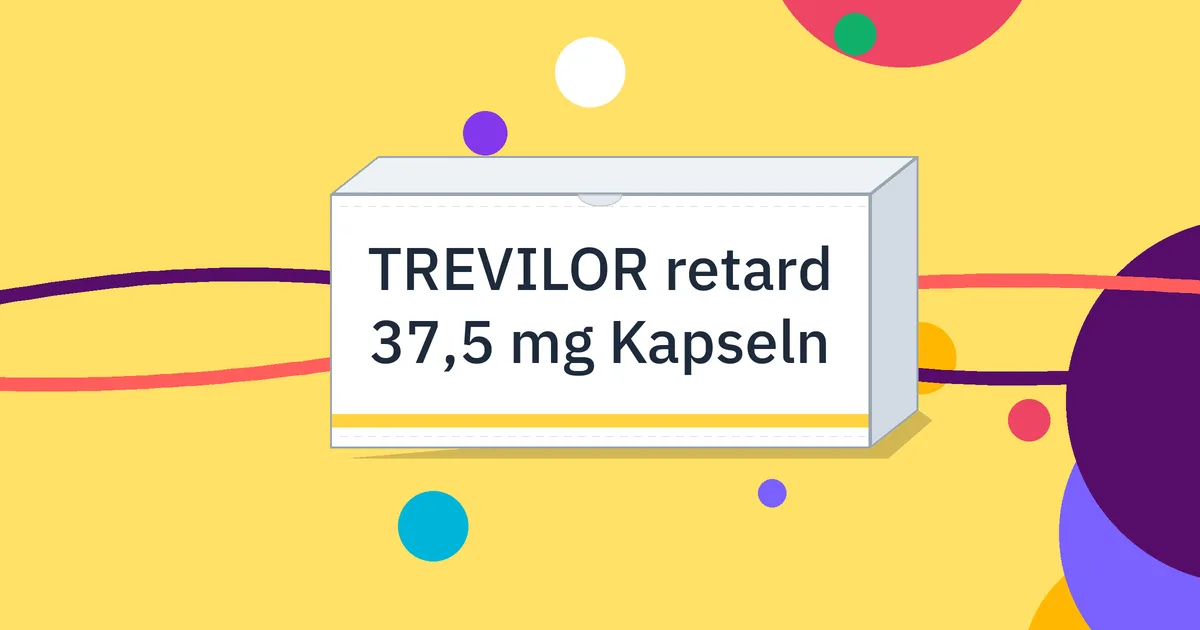 Symbolbild: Packung mit der Aufschrift TREVILOR retard 37,5 mg Kapseln (PZN 09428225) – Verfügbarkeit und Bezug in Apotheken in Frankfurt am Main