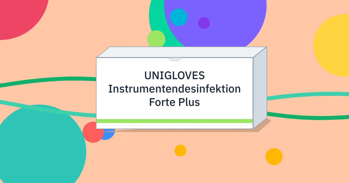 Symbolbild: Packung mit der Aufschrift UNIGLOVES Instrumentendesinfektion Forte Plus (PZN 18332211) – Verfügbarkeit und Bezug in Apotheken in Frankfurt am Main