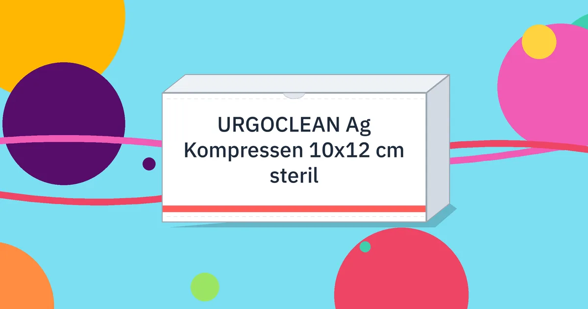 Symbolbild: Packung mit der Aufschrift URGOCLEAN Ag Kompressen 10x12 cm steril (PZN 18730526) – Verfügbarkeit und Bezug in Apotheken in Frankfurt am Main