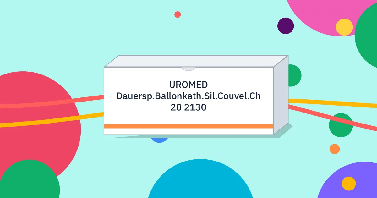 Symbolbild: Packung mit der Aufschrift UROMED Dauersp.Ballonkath.Sil.Couvel.Ch 20 2130 (PZN 03280997) – Verfügbarkeit und Bezug in Apotheken in Frankfurt am Main