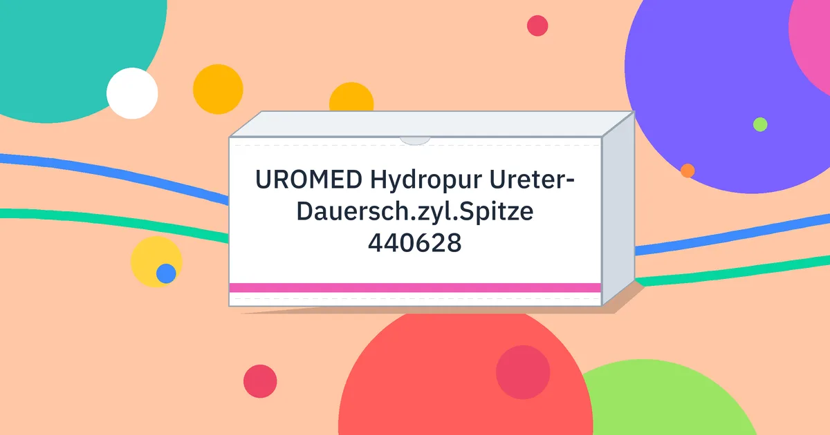 Symbolbild: Packung mit der Aufschrift UROMED Hydropur Ureter-Dauersch.zyl.Spitze 440628 (PZN 11371047) – Verfügbarkeit und Bezug in Apotheken in Frankfurt am Main