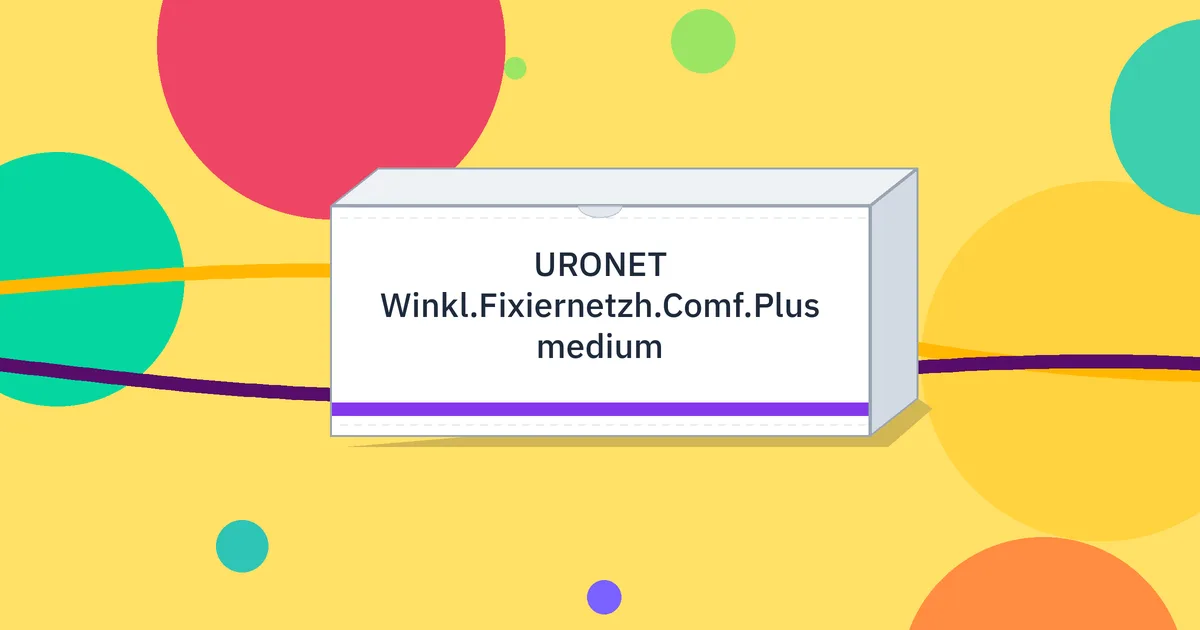 Symbolbild: Packung mit der Aufschrift URONET Winkl.Fixiernetzh.Comf.Plus medium (PZN 08587909) – Verfügbarkeit und Bezug in Apotheken in Frankfurt am Main