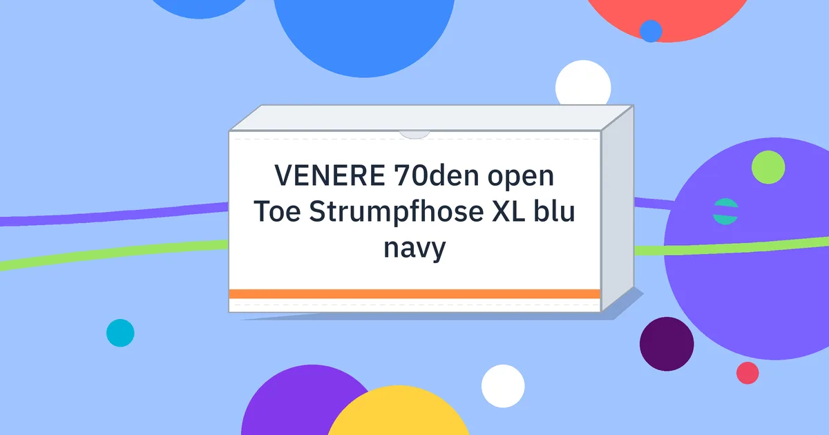 Symbolbild: Packung mit der Aufschrift VENERE 70den open Toe Strumpfhose XL blu navy (PZN 16174570) – Verfügbarkeit und Bezug in Apotheken in Frankfurt am Main