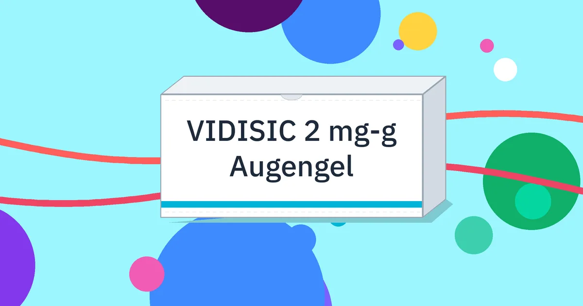 Symbolbild: Packung mit der Aufschrift VIDISIC 2 mg-g Augengel (PZN 20546669) – Verfügbarkeit und Bezug in Apotheken in Frankfurt am Main
