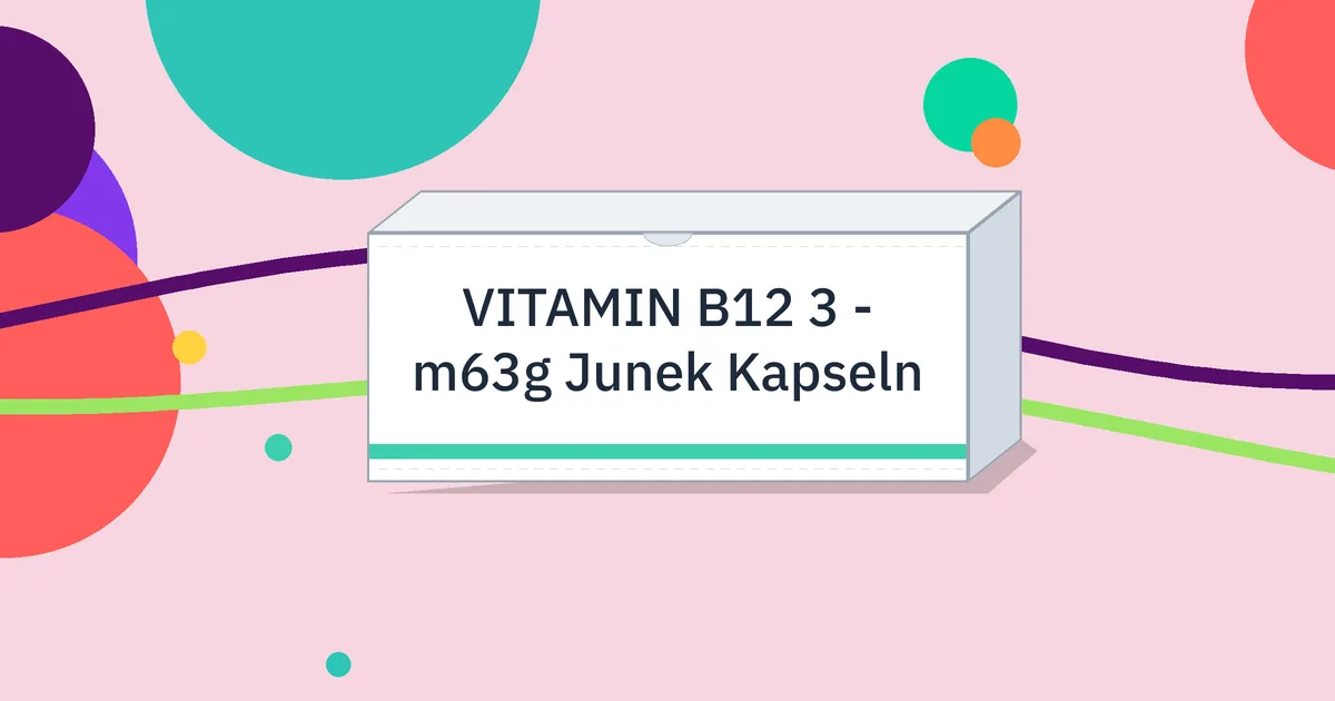 Symbolbild: Packung mit der Aufschrift VITAMIN B12 3 -m63g Junek Kapseln (PZN 10051777) – Verfügbarkeit und Bezug in Apotheken in Frankfurt am Main