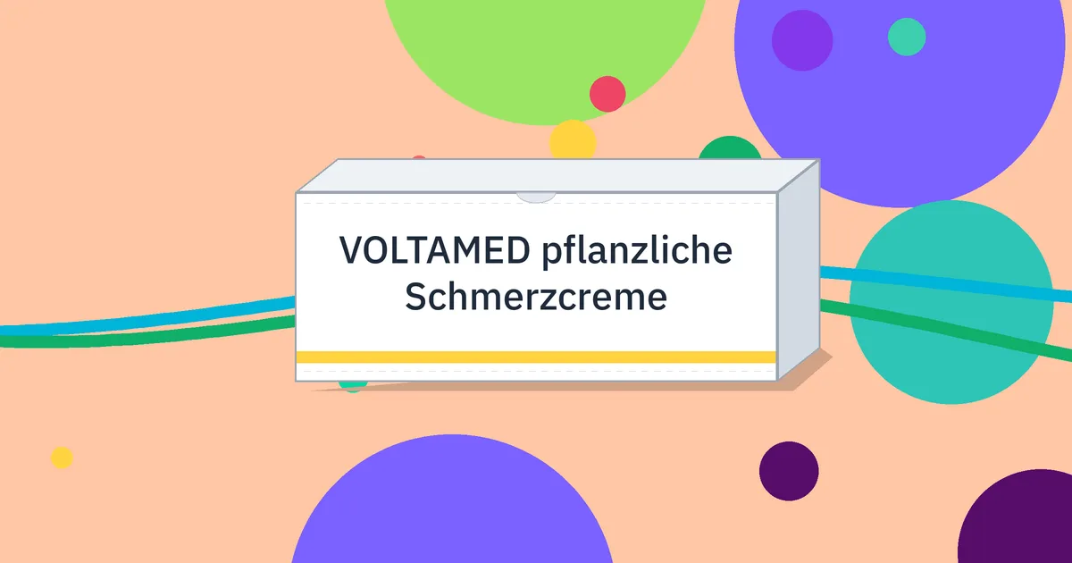 Symbolbild: Packung mit der Aufschrift VOLTAMED pflanzliche Schmerzcreme (PZN 19740892) – Verfügbarkeit und Bezug in Apotheken in Frankfurt am Main