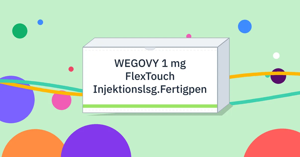 Symbolbild: Packung mit der Aufschrift WEGOVY 1 mg FlexTouch Injektionslsg.Fertigpen (PZN 20341192) – Verfügbarkeit und Bezug in Apotheken in Frankfurt am Main