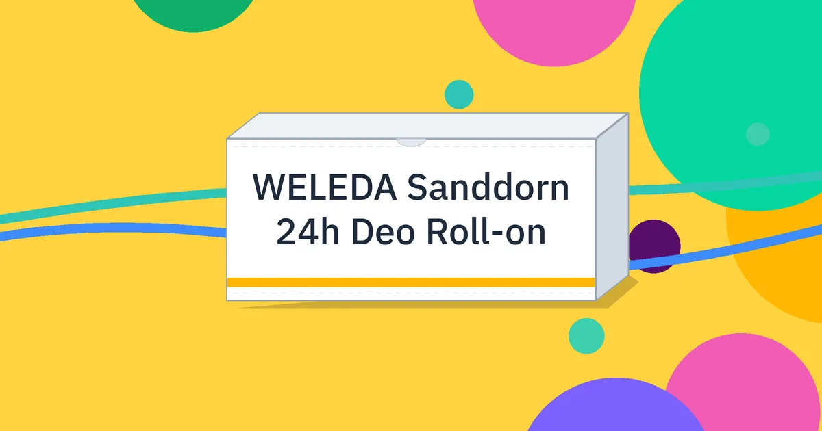Symbolbild: Packung mit der Aufschrift WELEDA Sanddorn 24h Deo Roll-on (PZN 14354807) – Verfügbarkeit und Bezug in Apotheken in Frankfurt am Main
