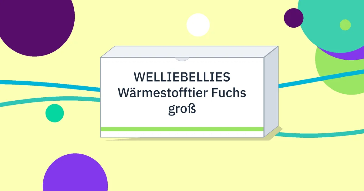 Symbolbild: Packung mit der Aufschrift WELLIEBELLIES Wärmestofftier Fuchs groß (PZN 18004211) – Verfügbarkeit und Bezug in Apotheken in Frankfurt am Main