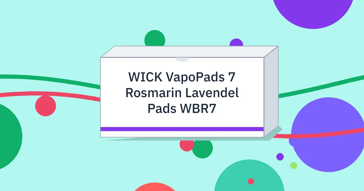Symbolbild: Packung mit der Aufschrift WICK VapoPads 7 Rosmarin Lavendel Pads WBR7 (PZN 06175976) – Verfügbarkeit und Bezug in Apotheken in Frankfurt am Main