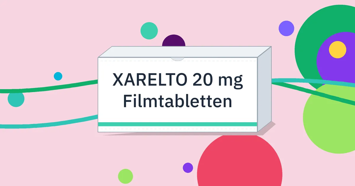 Symbolbild: Packung mit der Aufschrift XARELTO 20 mg Filmtabletten (PZN 10762426) – Verfügbarkeit und Bezug in Apotheken in Frankfurt am Main