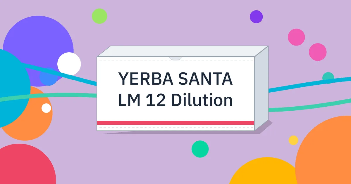 Symbolbild: Packung mit der Aufschrift YERBA SANTA LM 12 Dilution (PZN 13285116) – Verfügbarkeit und Bezug in Apotheken in Frankfurt am Main