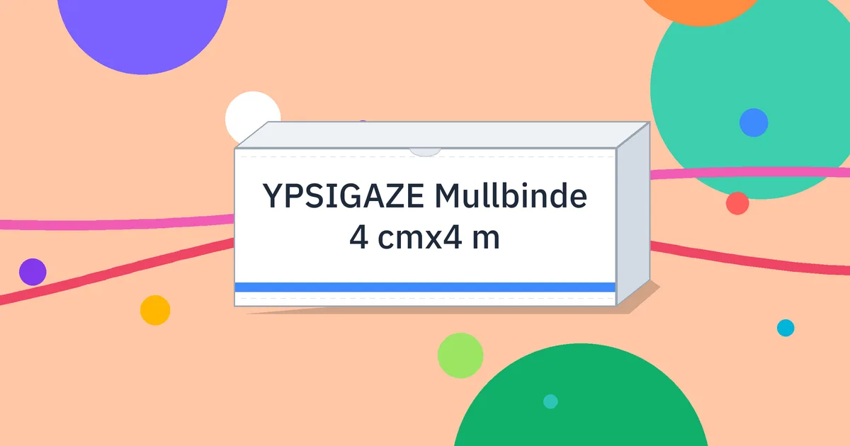 Symbolbild: Packung mit der Aufschrift YPSIGAZE Mullbinde 4 cmx4 m (PZN 12605085) – Verfügbarkeit und Bezug in Apotheken in Frankfurt am Main