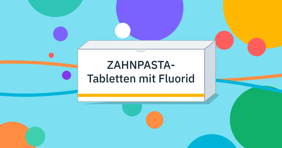 Symbolbild: Packung mit der Aufschrift ZAHNPASTA-Tabletten mit Fluorid (PZN 19859587) – Verfügbarkeit und Bezug in Apotheken in Frankfurt am Main