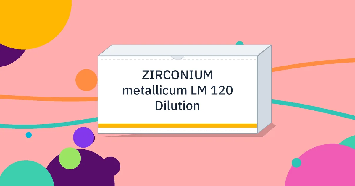 Symbolbild: Packung mit der Aufschrift ZIRCONIUM metallicum LM 120 Dilution (PZN 13303268) – Verfügbarkeit und Bezug in Apotheken in Frankfurt am Main