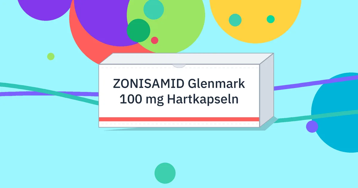 Symbolbild: Packung mit der Aufschrift ZONISAMID Glenmark 100 mg Hartkapseln (PZN 11127726) – Verfügbarkeit und Bezug in Apotheken in Frankfurt am Main