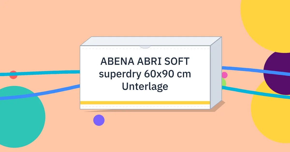 Symbolbild: Packung mit der Aufschrift ABENA ABRI SOFT superdry 60x90 cm Unterlage (PZN 20589880) – Verfügbarkeit und Bezug in Apotheken in Frankfurt am Main