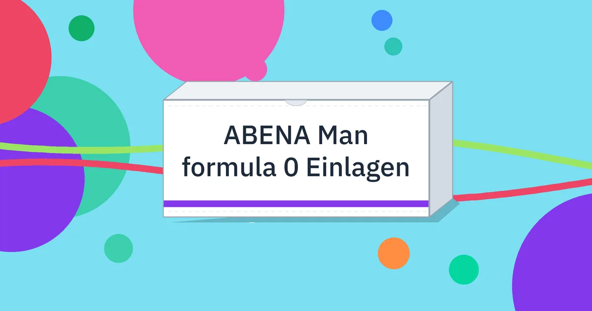 Symbolbild: Packung mit der Aufschrift ABENA Man formula 0 Einlagen (PZN 13702086) – Verfügbarkeit und Bezug in Apotheken in Frankfurt am Main