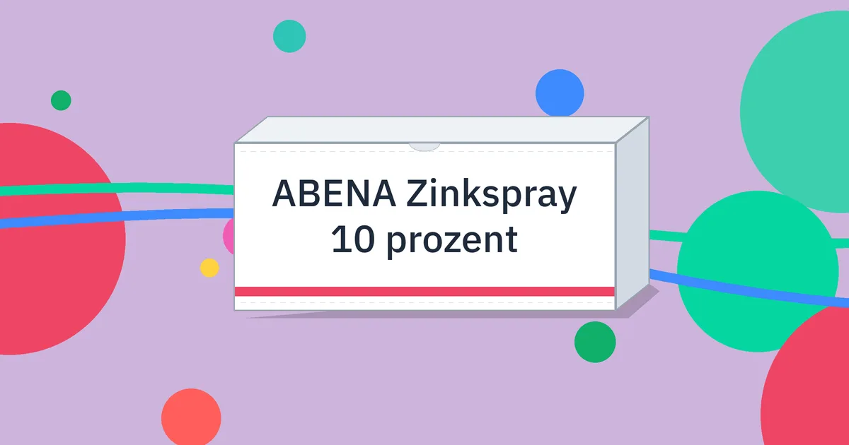 Symbolbild: Packung mit der Aufschrift ABENA Zinkspray 10 prozent (PZN 16240864) – Verfügbarkeit und Bezug in Apotheken in Frankfurt am Main