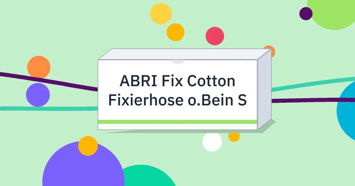 Symbolbild: Packung mit der Aufschrift ABRI Fix Cotton Fixierhose o.Bein S (PZN 12502416) – Verfügbarkeit und Bezug in Apotheken in Frankfurt am Main