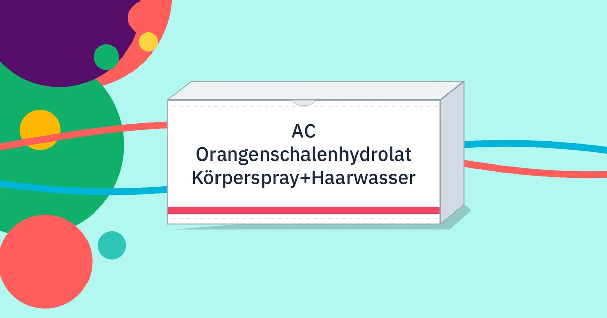 Symbolbild: Packung mit der Aufschrift AC Orangenschalenhydrolat Körperspray+Haarwasser (PZN 17576431) – Verfügbarkeit und Bezug in Apotheken in Frankfurt am Main