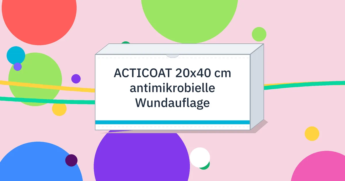 Symbolbild: Packung mit der Aufschrift ACTICOAT 20x40 cm antimikrobielle Wundauflage (PZN 16515516) – Verfügbarkeit und Bezug in Apotheken in Frankfurt am Main