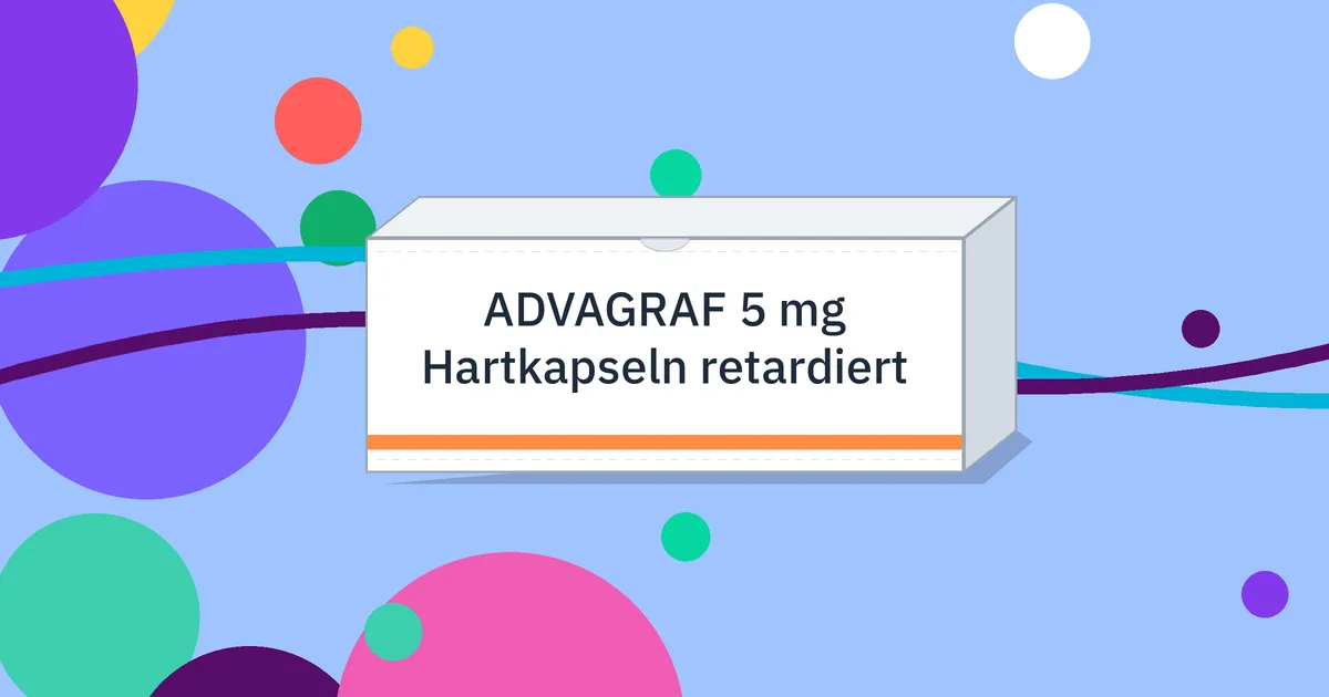 Symbolbild: Packung mit der Aufschrift ADVAGRAF 5 mg Hartkapseln retardiert (PZN 18087823) – Verfügbarkeit und Bezug in Apotheken in Frankfurt am Main