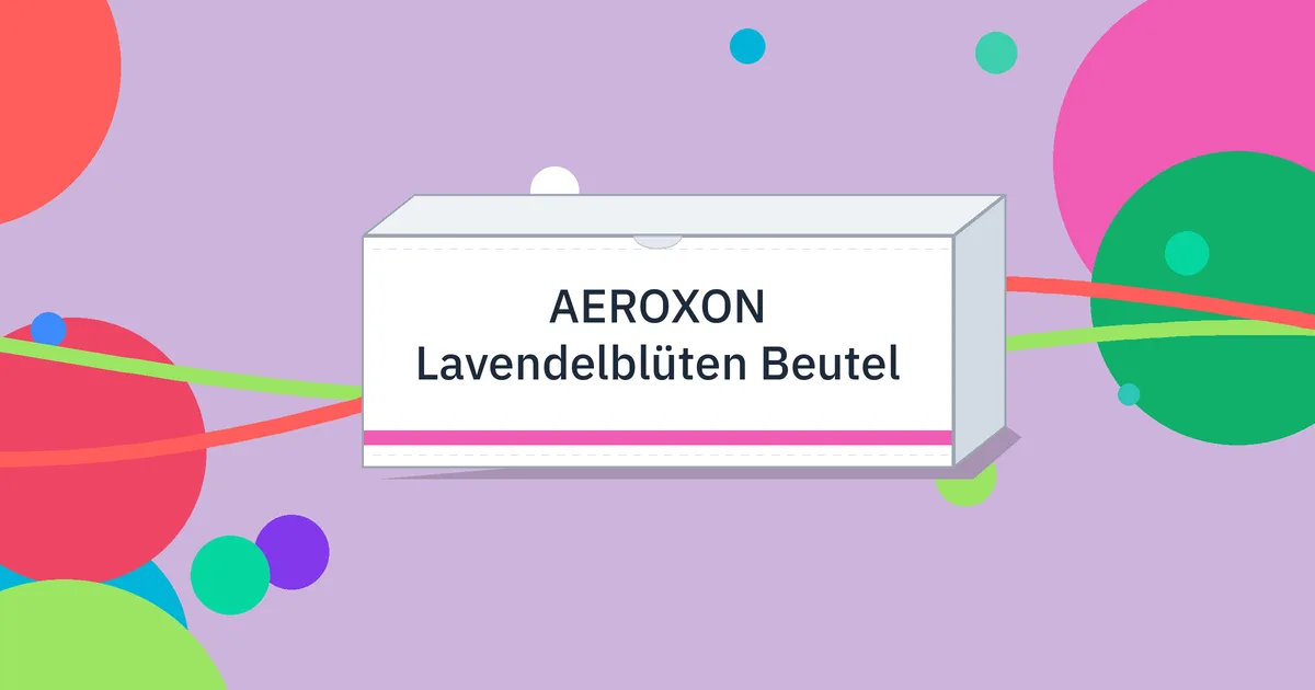Symbolbild: Packung mit der Aufschrift AEROXON Lavendelblüten Beutel (PZN 08408019) – Verfügbarkeit und Bezug in Apotheken in Frankfurt am Main