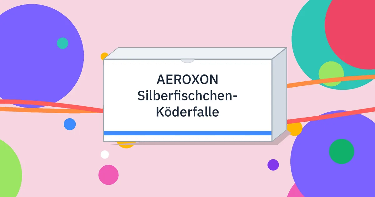 Symbolbild: Packung mit der Aufschrift AEROXON Silberfischchen-Köderfalle (PZN 20344196) – Verfügbarkeit und Bezug in Apotheken in Frankfurt am Main