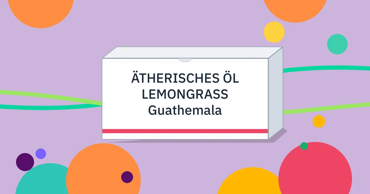 Symbolbild: Packung mit der Aufschrift ÄTHERISCHES ÖL LEMONGRASS Guathemala (PZN 01236696) – Verfügbarkeit und Bezug in Apotheken in Frankfurt am Main