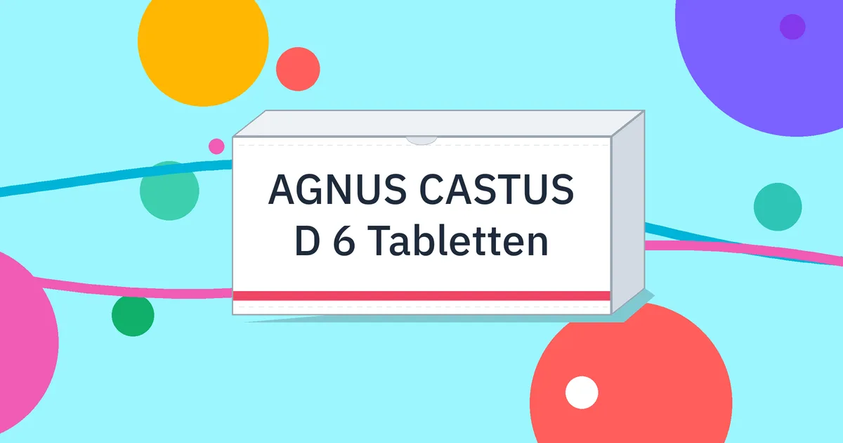 Symbolbild: Packung mit der Aufschrift AGNUS CASTUS D 6 Tabletten (PZN 02109250) – Verfügbarkeit und Bezug in Apotheken in Frankfurt am Main