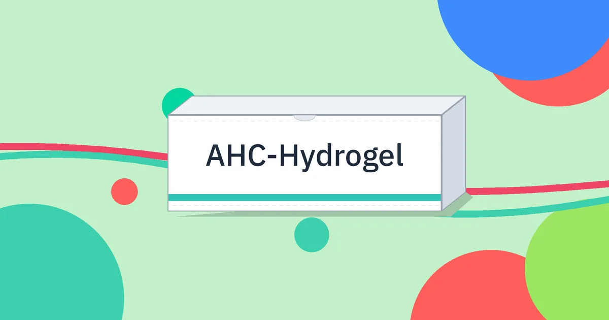 Symbolbild: Packung mit der Aufschrift AHC-Hydrogel (PZN 14033871) – Verfügbarkeit und Bezug in Apotheken in Frankfurt am Main