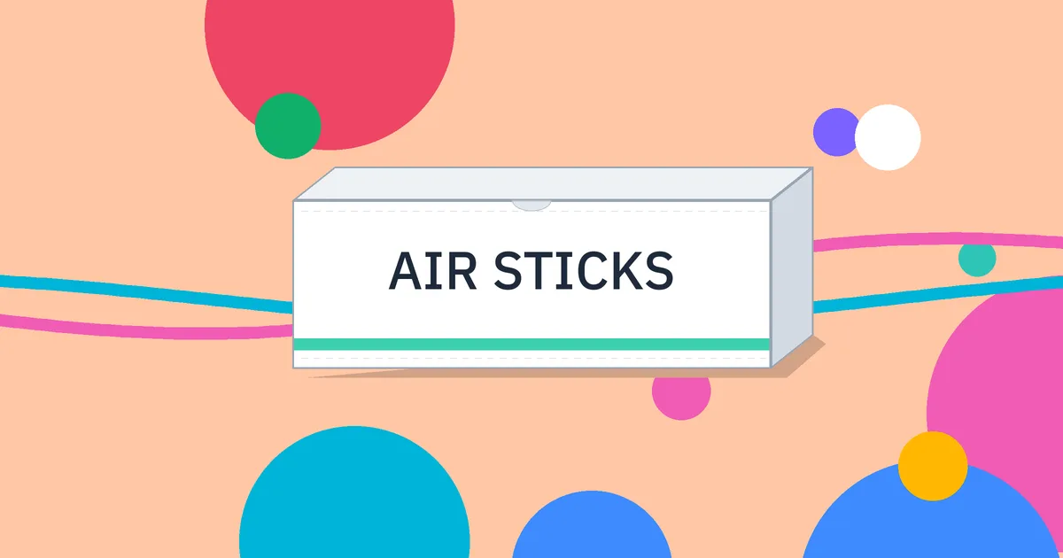 Symbolbild: Packung mit der Aufschrift AIR STICKS (PZN 10400309) – Verfügbarkeit und Bezug in Apotheken in Frankfurt am Main