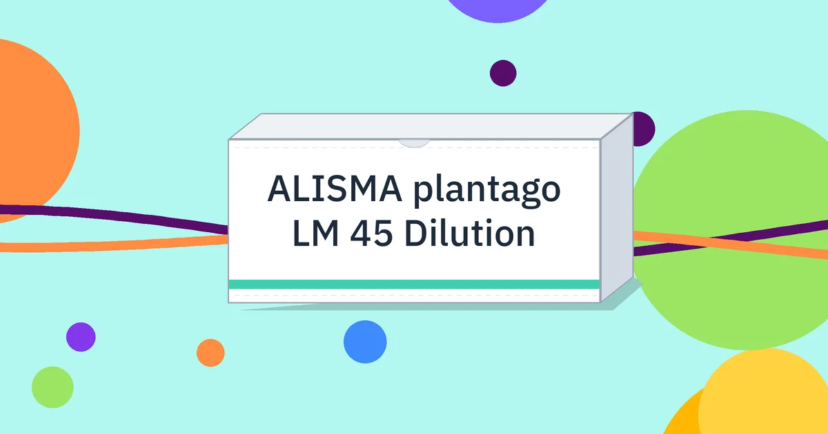 Symbolbild: Packung mit der Aufschrift ALISMA plantago LM 45 Dilution (PZN 13310848) – Verfügbarkeit und Bezug in Apotheken in Frankfurt am Main