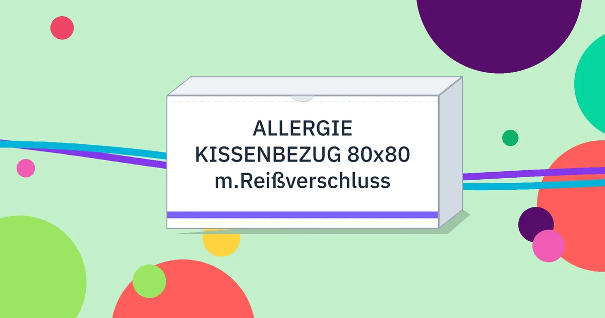 Symbolbild: Packung mit der Aufschrift ALLERGIE KISSENBEZUG 80x80 m.Reißverschluss (PZN 09302352) – Verfügbarkeit und Bezug in Apotheken in Frankfurt am Main