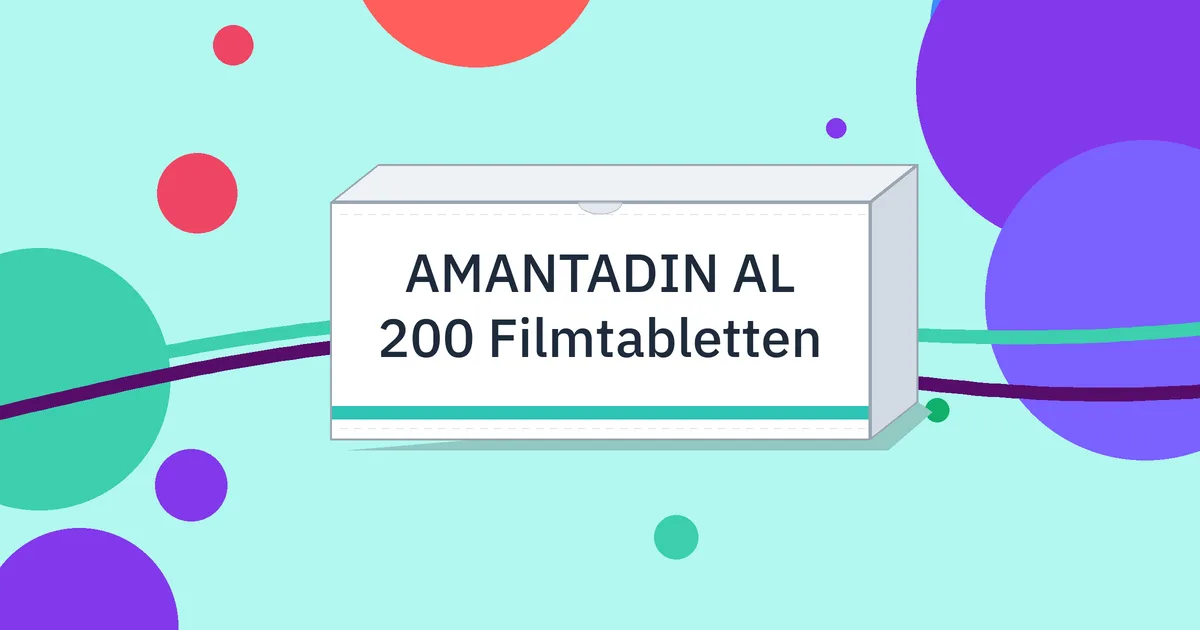 Symbolbild: Packung mit der Aufschrift AMANTADIN AL 200 Filmtabletten (PZN 01588774) – Verfügbarkeit und Bezug in Apotheken in Frankfurt am Main