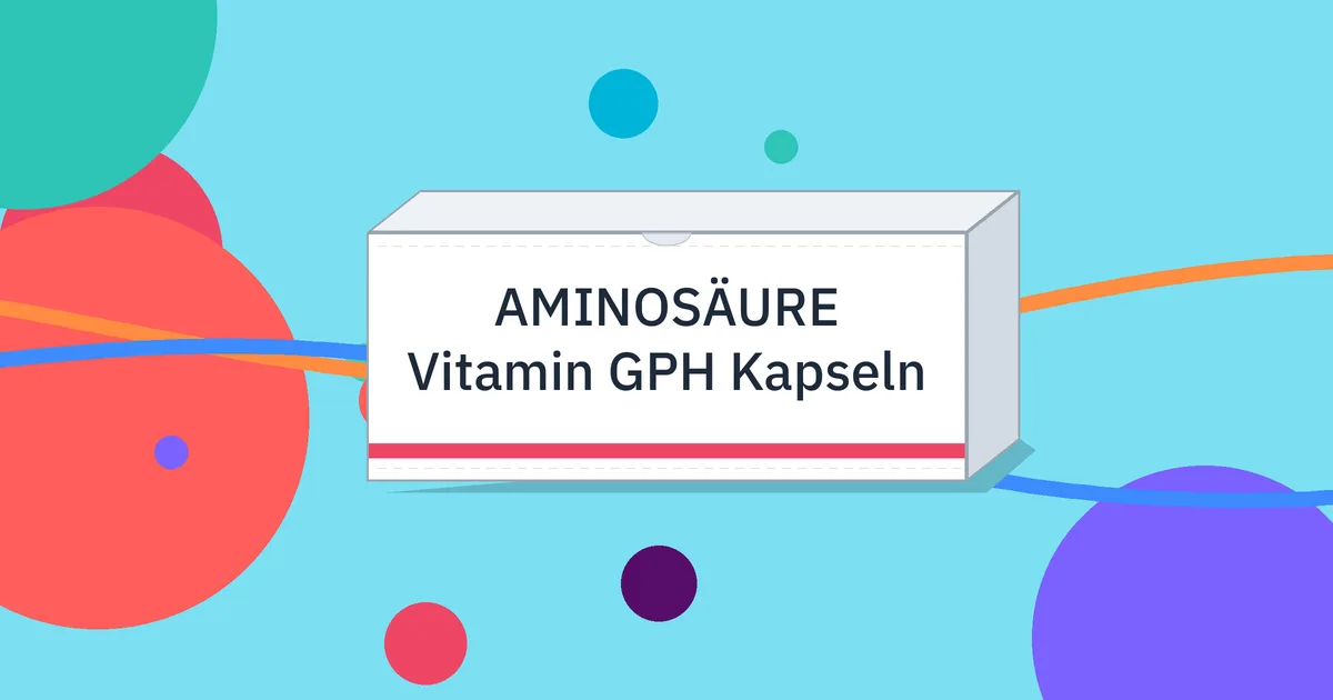Symbolbild: Packung mit der Aufschrift AMINOSÄURE Vitamin GPH Kapseln (PZN 09786338) – Verfügbarkeit und Bezug in Apotheken in Frankfurt am Main