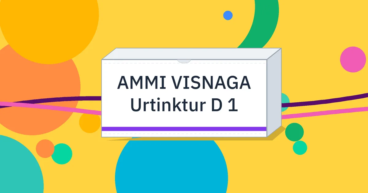 Symbolbild: Packung mit der Aufschrift AMMI VISNAGA Urtinktur D 1 (PZN 02120381) – Verfügbarkeit und Bezug in Apotheken in Frankfurt am Main