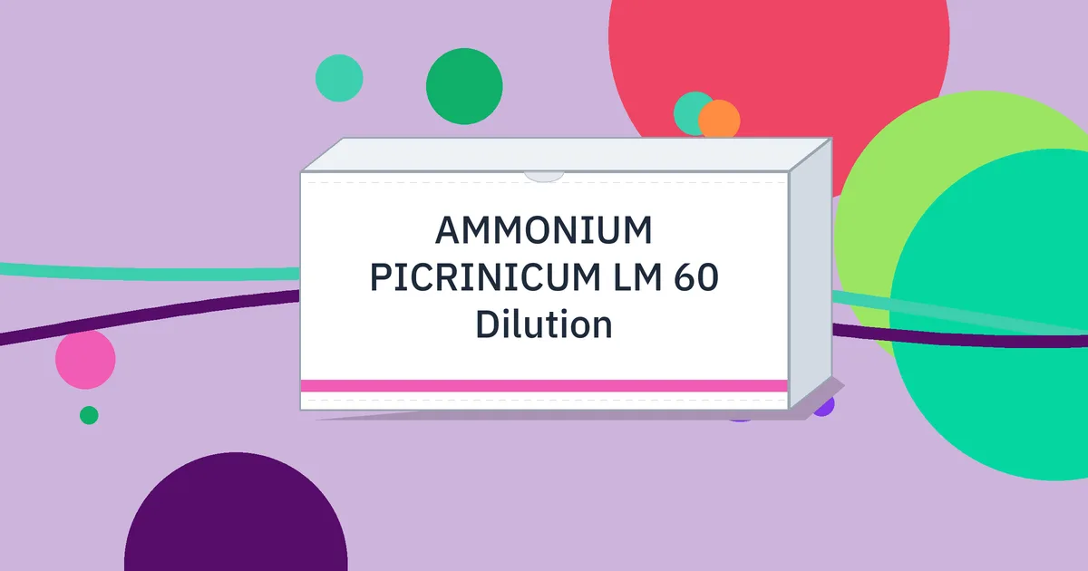 Symbolbild: Packung mit der Aufschrift AMMONIUM PICRINICUM LM 60 Dilution (PZN 13322998) – Verfügbarkeit und Bezug in Apotheken in Frankfurt am Main