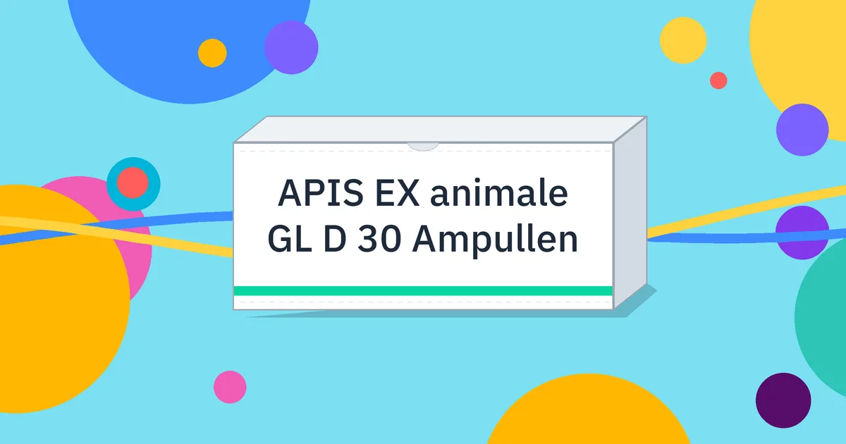 Symbolbild: Packung mit der Aufschrift APIS EX animale GL D 30 Ampullen (PZN 02829381) – Verfügbarkeit und Bezug in Apotheken in Frankfurt am Main