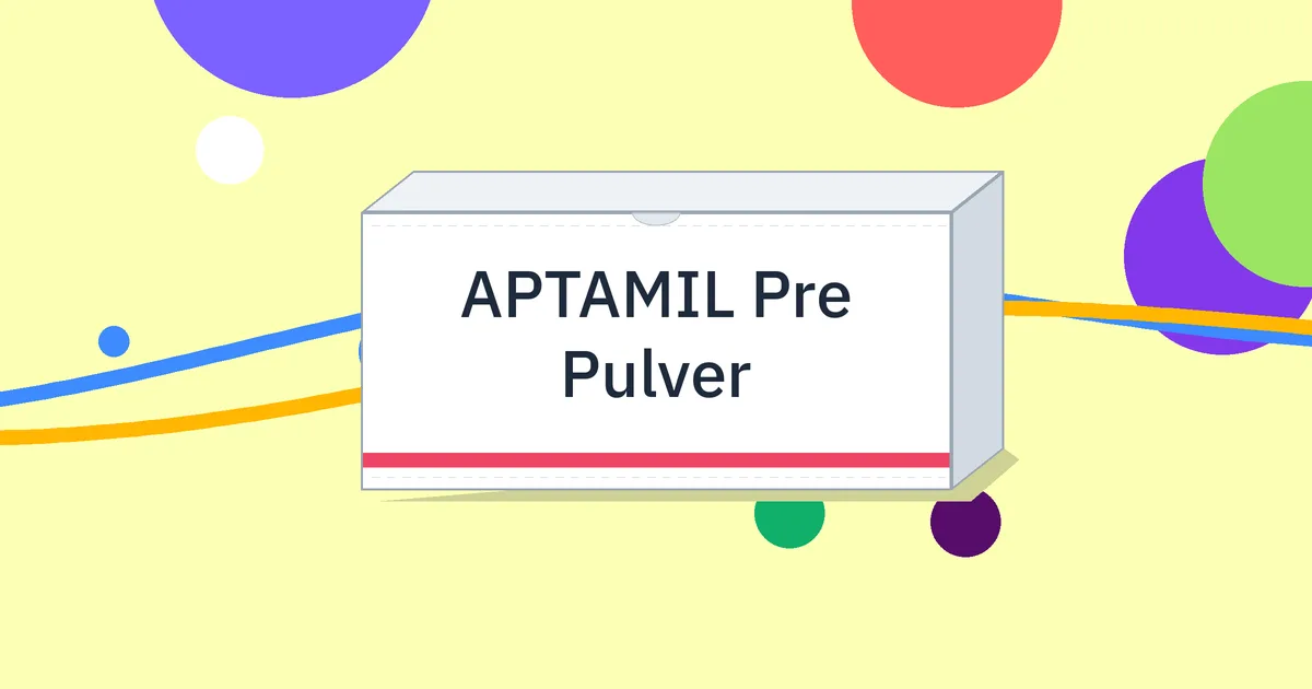 Symbolbild: Packung mit der Aufschrift APTAMIL Pre Pulver (PZN 04620320) – Verfügbarkeit und Bezug in Apotheken in Frankfurt am Main