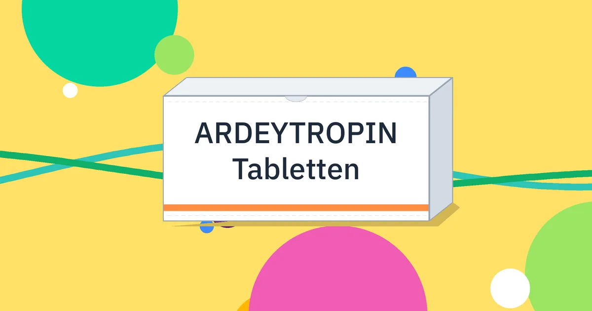 Symbolbild: Packung mit der Aufschrift ARDEYTROPIN Tabletten (PZN 07422744) – Verfügbarkeit und Bezug in Apotheken in Frankfurt am Main