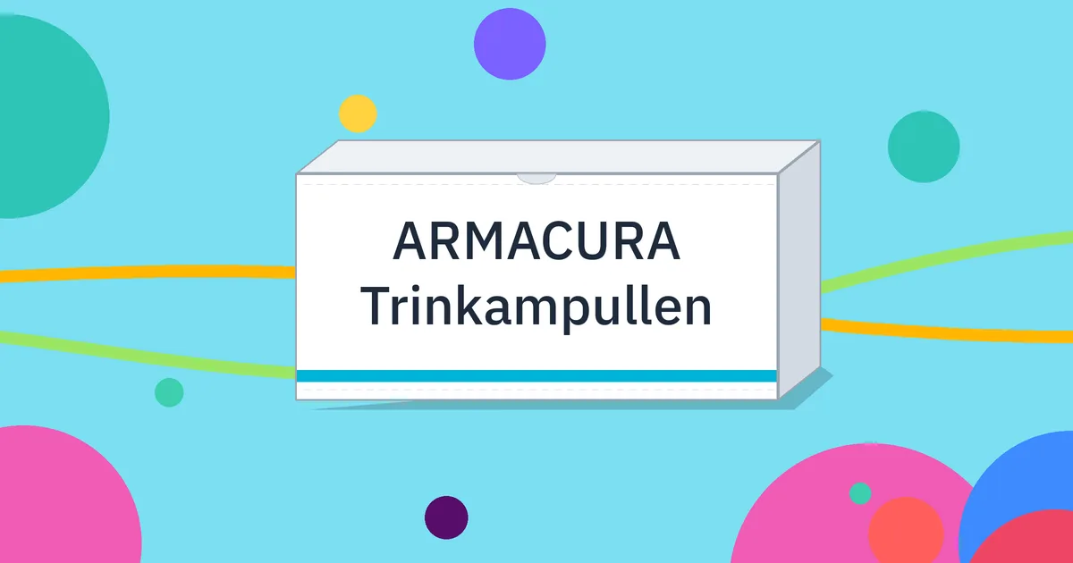 Symbolbild: Packung mit der Aufschrift ARMACURA Trinkampullen (PZN 15408439) – Verfügbarkeit und Bezug in Apotheken in Frankfurt am Main