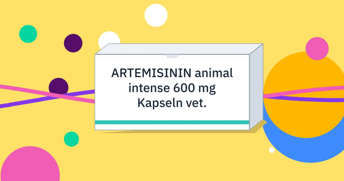 Symbolbild: Packung mit der Aufschrift ARTEMISININ animal intense 600 mg Kapseln vet. (PZN 18466845) – Verfügbarkeit und Bezug in Apotheken in Frankfurt am Main