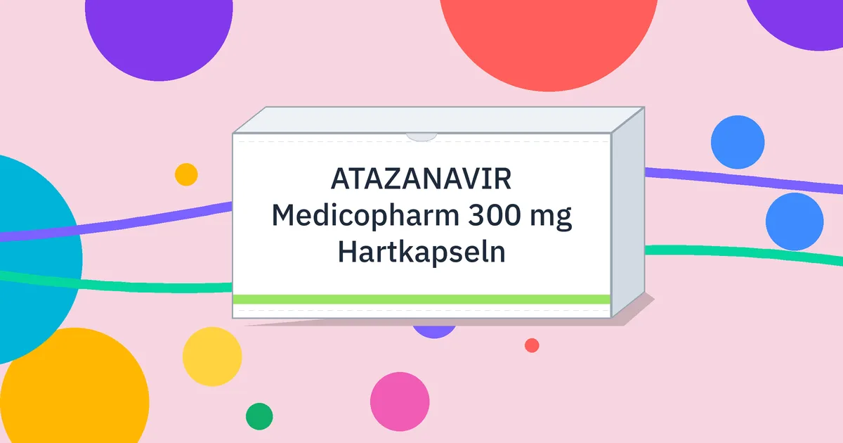 Symbolbild: Packung mit der Aufschrift ATAZANAVIR Medicopharm 300 mg Hartkapseln (PZN 17215667) – Verfügbarkeit und Bezug in Apotheken in Frankfurt am Main