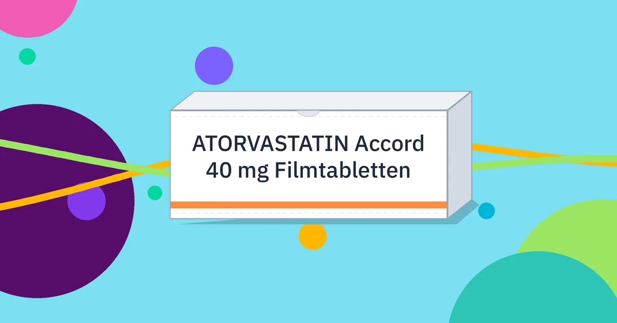 Symbolbild: Packung mit der Aufschrift ATORVASTATIN Accord 40 mg Filmtabletten (PZN 13980721) – Verfügbarkeit und Bezug in Apotheken in Frankfurt am Main