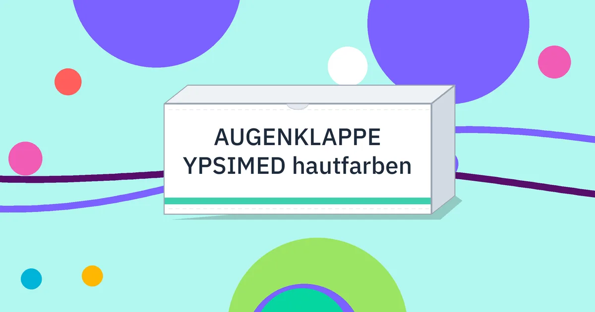 Symbolbild: Packung mit der Aufschrift AUGENKLAPPE YPSIMED hautfarben (PZN 01916528) – Verfügbarkeit und Bezug in Apotheken in Frankfurt am Main
